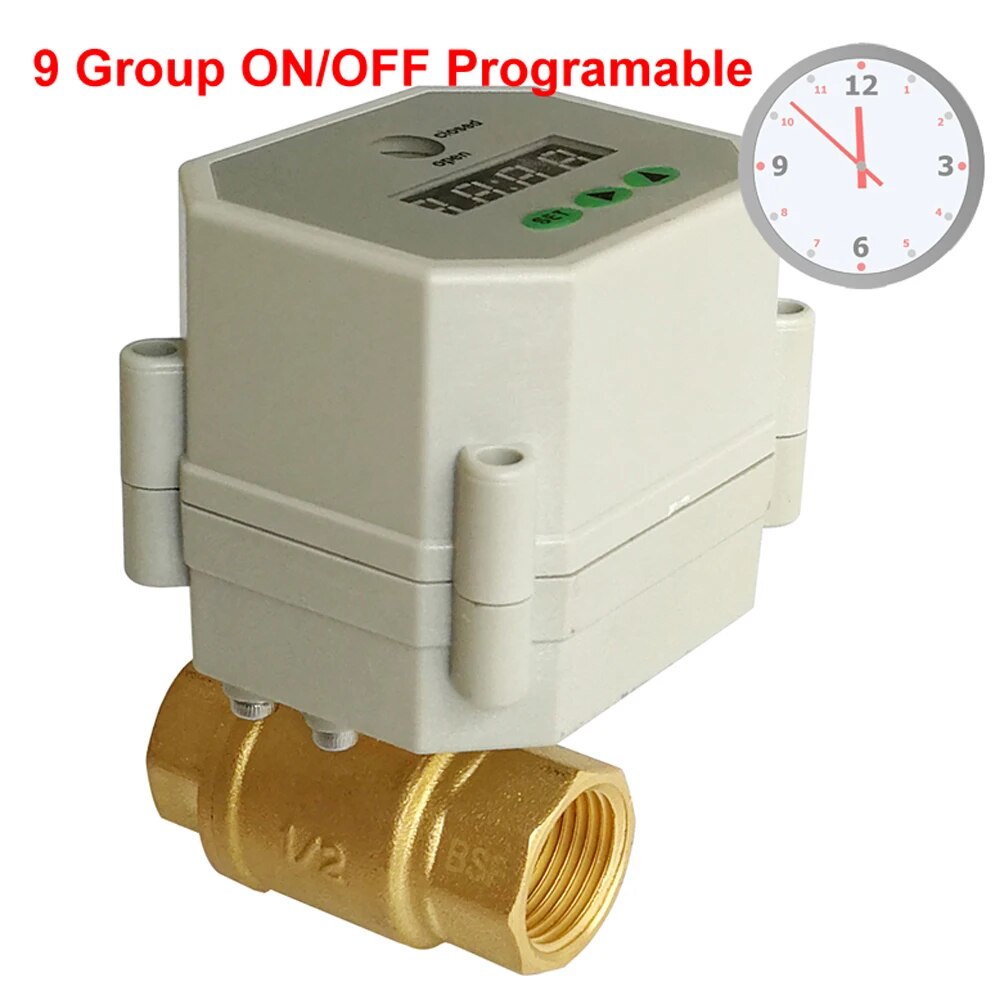 1/2'' Clock Setting control brass valve,110V-240VAC Timer Controlled ...
