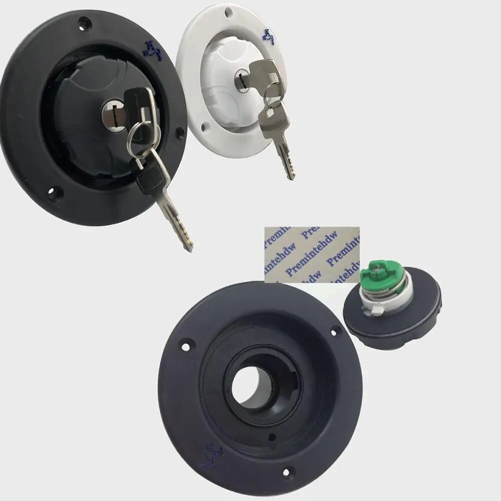 White Black Plastic Gravity Fresh Water Fill Hatch Inlet RV Trailer ...