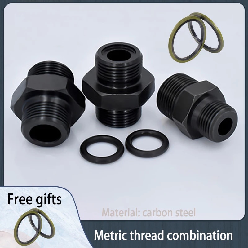 Metric Thread Hydraulic Fittings Connector AdapterM10 -M27 Straight ...