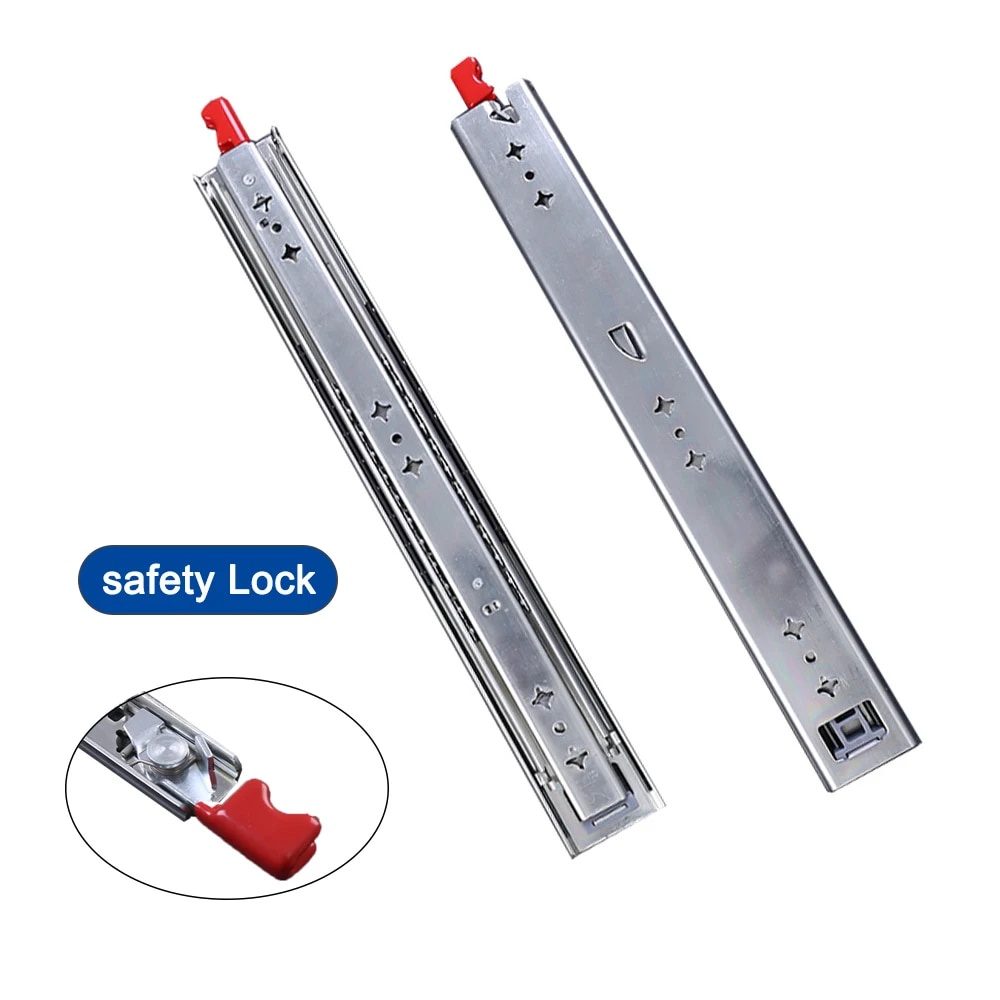 Drawer Slide Rail Heavy Duty ATM Vehicle Furniture Slider 53mm Safety ...