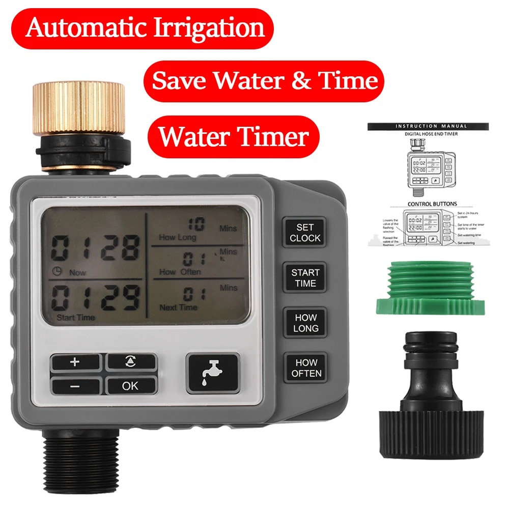 Lepmerk Digital Irrigation Timer Watering timer Programmable Outdoor ...