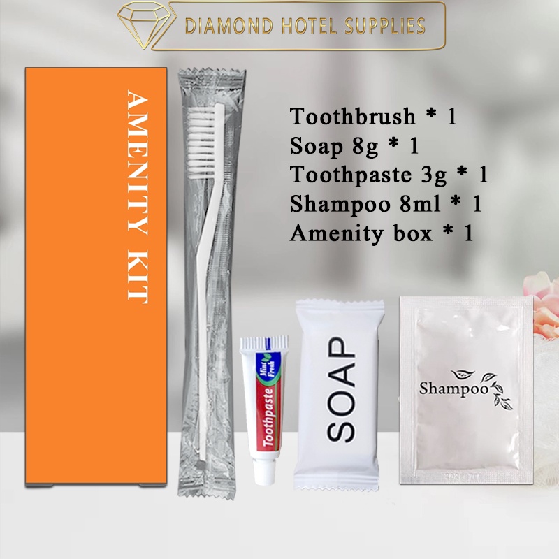 100 sets guest kit guest kit Hotel supplies with toothbrush toothpaste ...