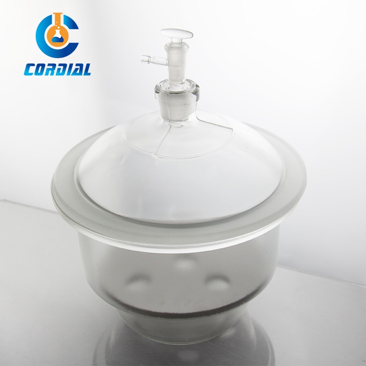 1354 CORDIAL Lab desiccator vacuum laboratory clear glass vacuum drier ...