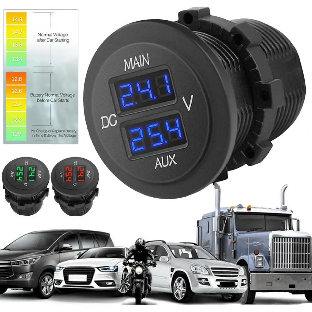 240 Car Volt Meter High Accuracy Battery Monitor Car Voltmeter 12-24V ...
