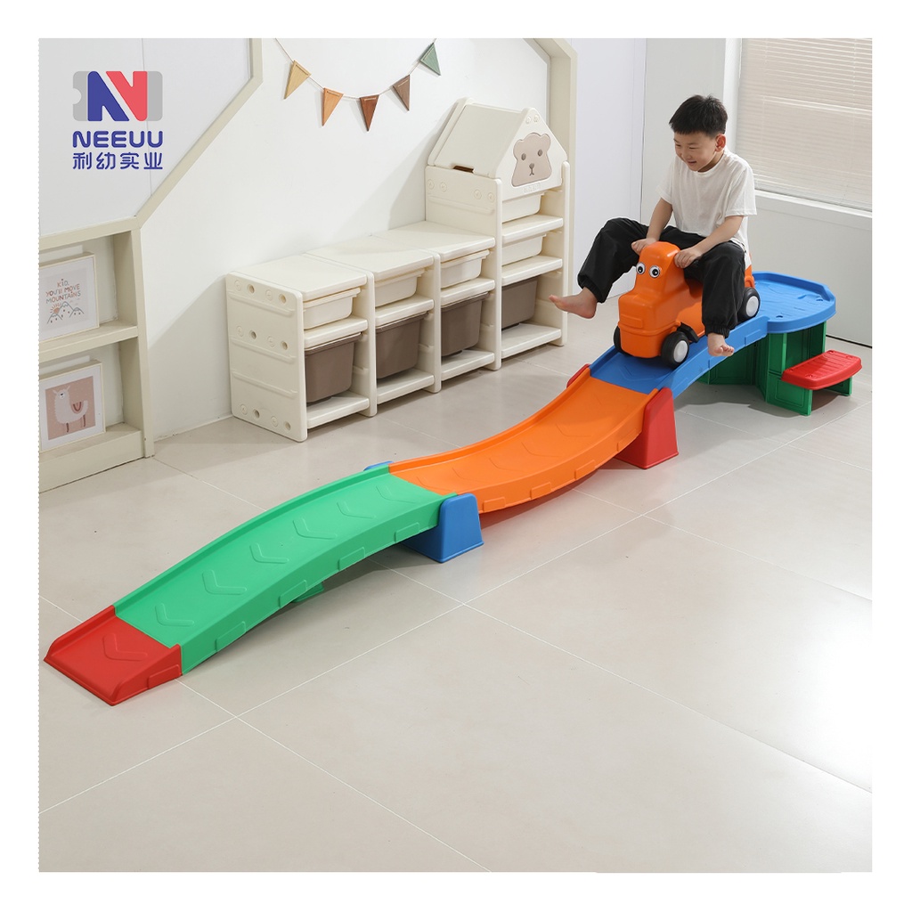 Up & Down Roller Coaster toy children slide block three-stage track ...