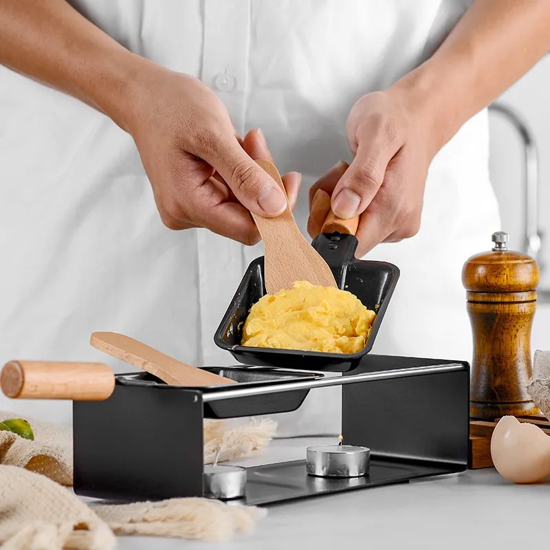 Non-stick Grill Cheese Raclette Set Griller Mini BBQ Cheese Board Baked ...