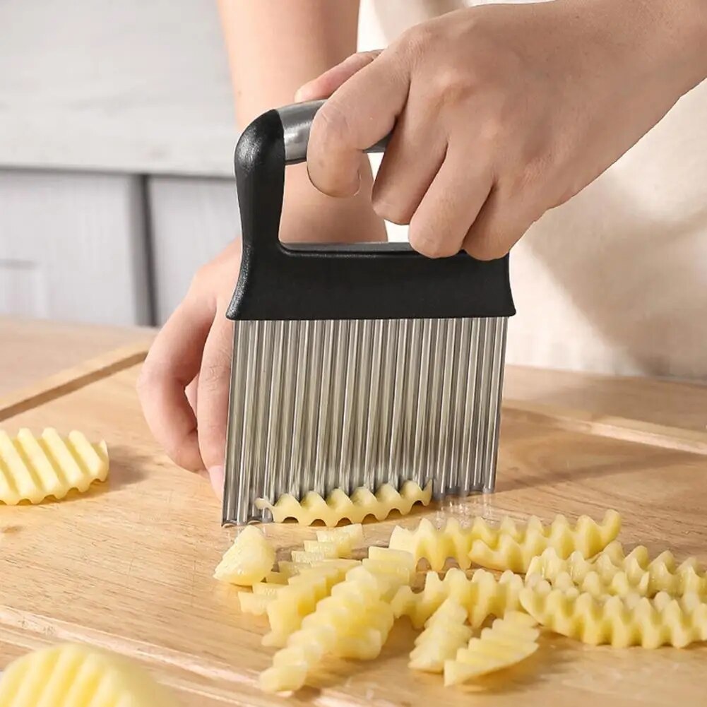 Sharp Blade Vertical Force Potato Cutter Cut Wavy Potato Chips ...