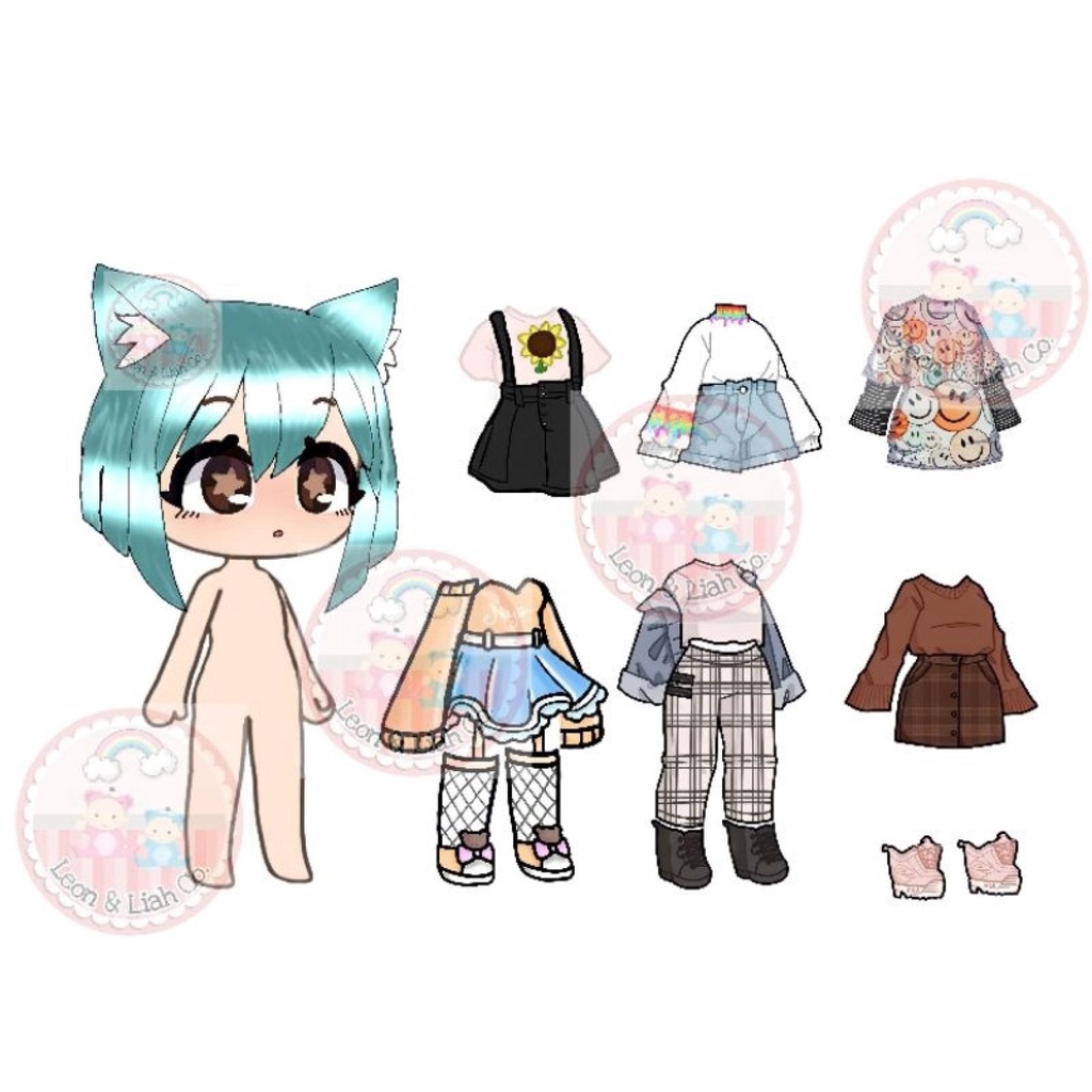 Topdaijier2657355 Gacha Life Paper Dolls Laminated Shopee Philippines