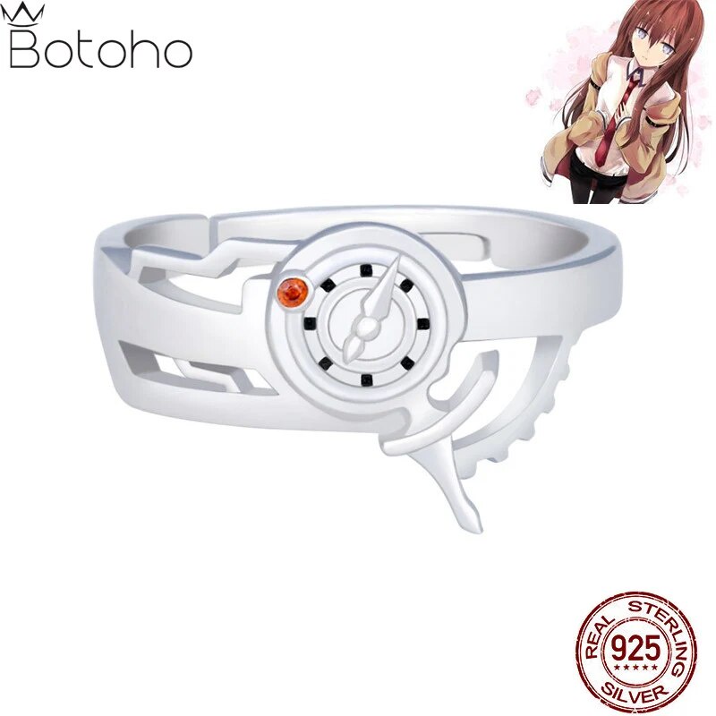 Anime Steins;Gate S925 Sterling Silver Ring Makise Kurisu Christina ...