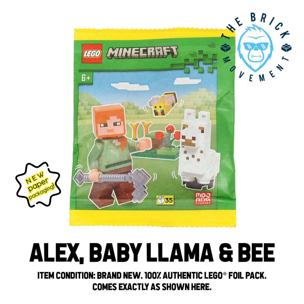 LEGO® MINECRAFT Alex, Baby Llama & Bee Foil Pack | Shopee Philippines