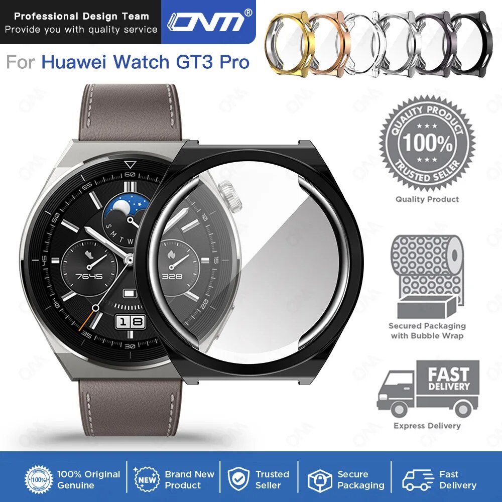 Screen Protector Case for Huawei Watch GT3 Pro GT2 2 GT2E 2E 46mm Full ...