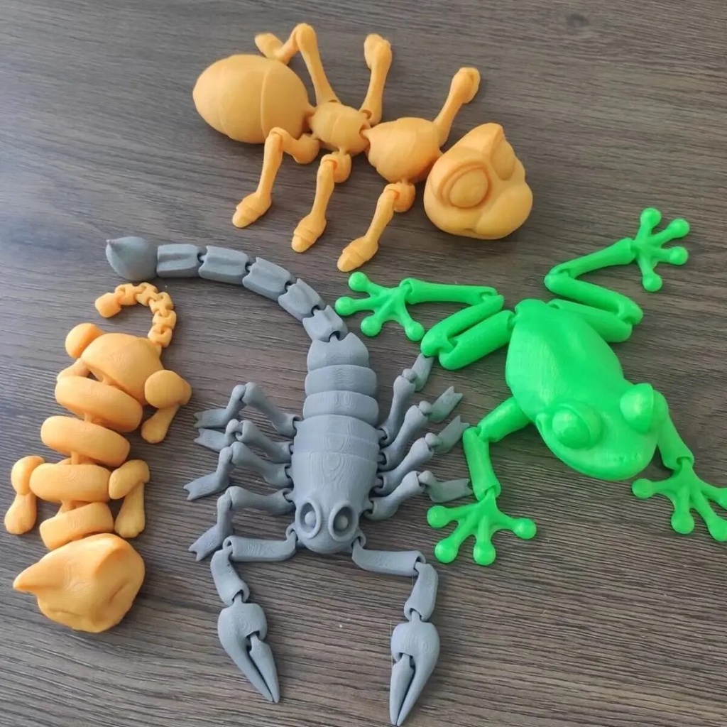03t 3D Printed Articulated Frog Cat Ant Scorpion Dragon Model Chinese ...