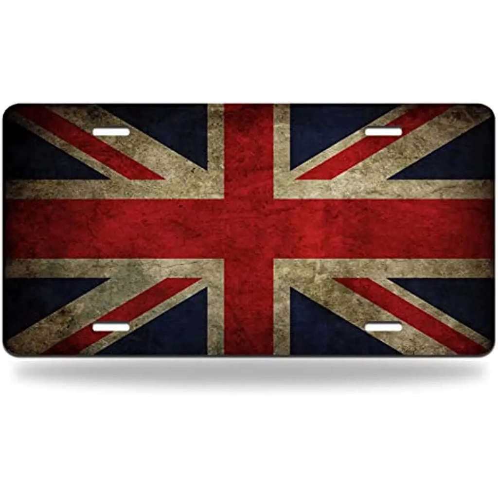 Mxocom UK Flag Front License Plate Vintage Retro Style Union Jack UK ...