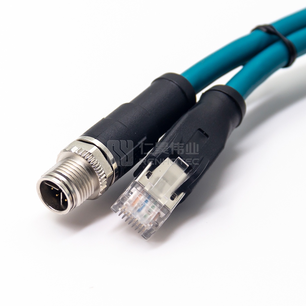 M12 A Code to RJ45 Industrial Camera Cable Profinet Cable 4 8 12 Pin ...