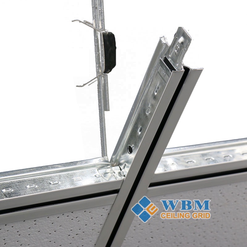 groove line cross tee T bar suspended galvanized ceiling t grid ...