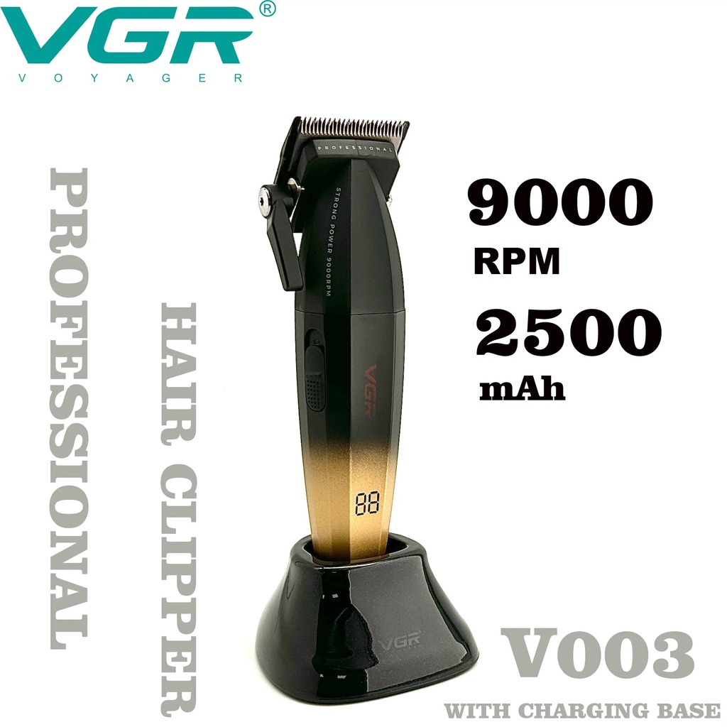 VGR V003 Professional Barber 9000RPM 5V Motor Electric Push Hair Clipper Oil Head Gradient ...