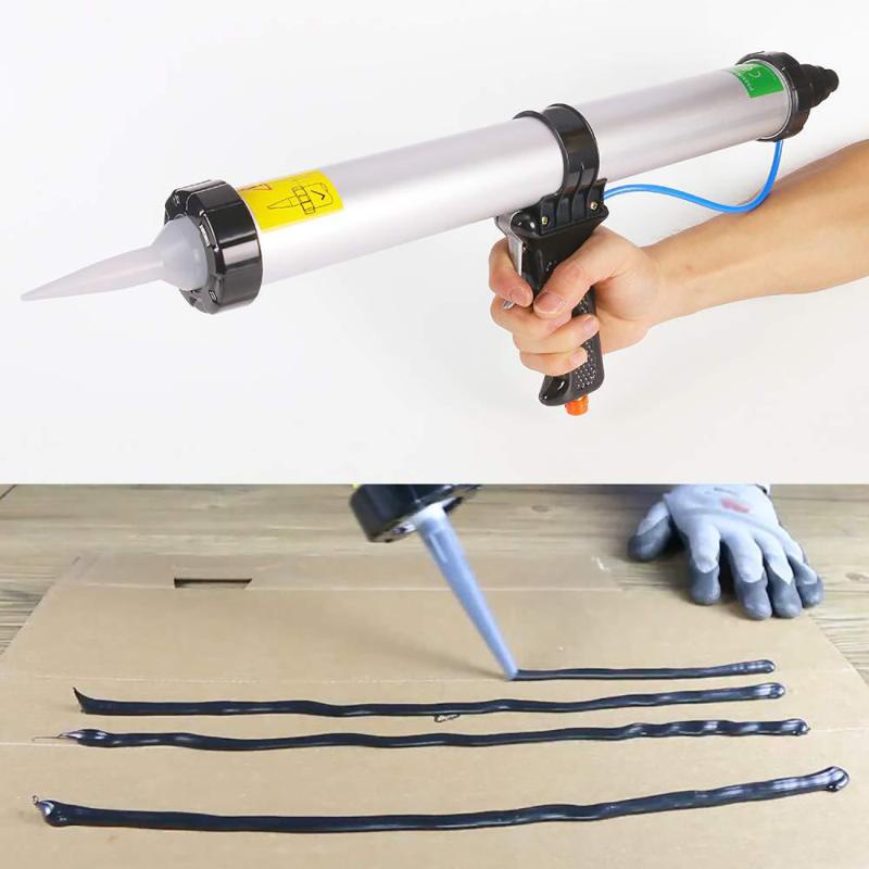 600ml Sausage Pneumatic Caulking Gun Silicone Sealant Gun Air Rubber ...