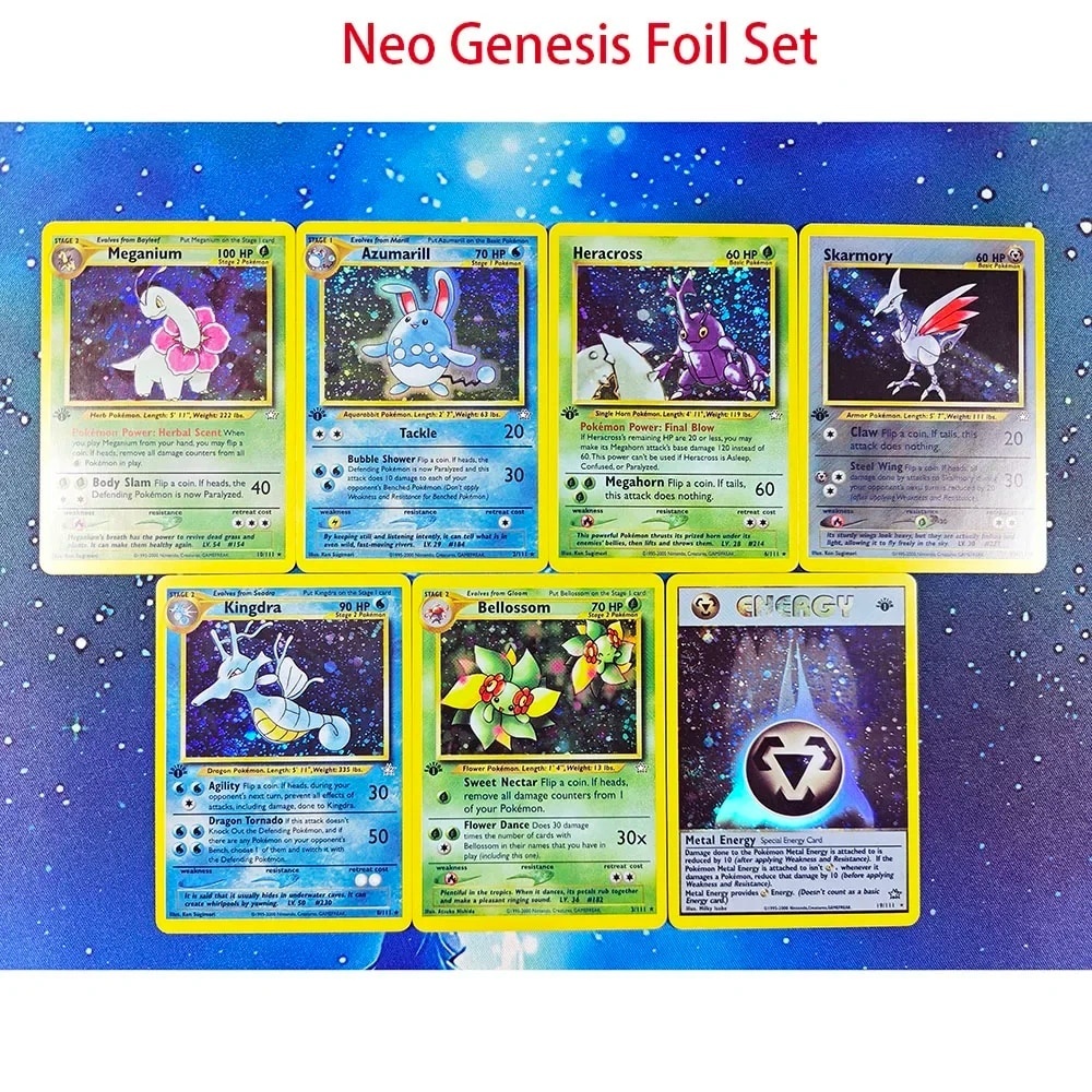 Pokémon Cards 1st Edition Neo Genesis Set Foil Flash Cards Typhlosion ...