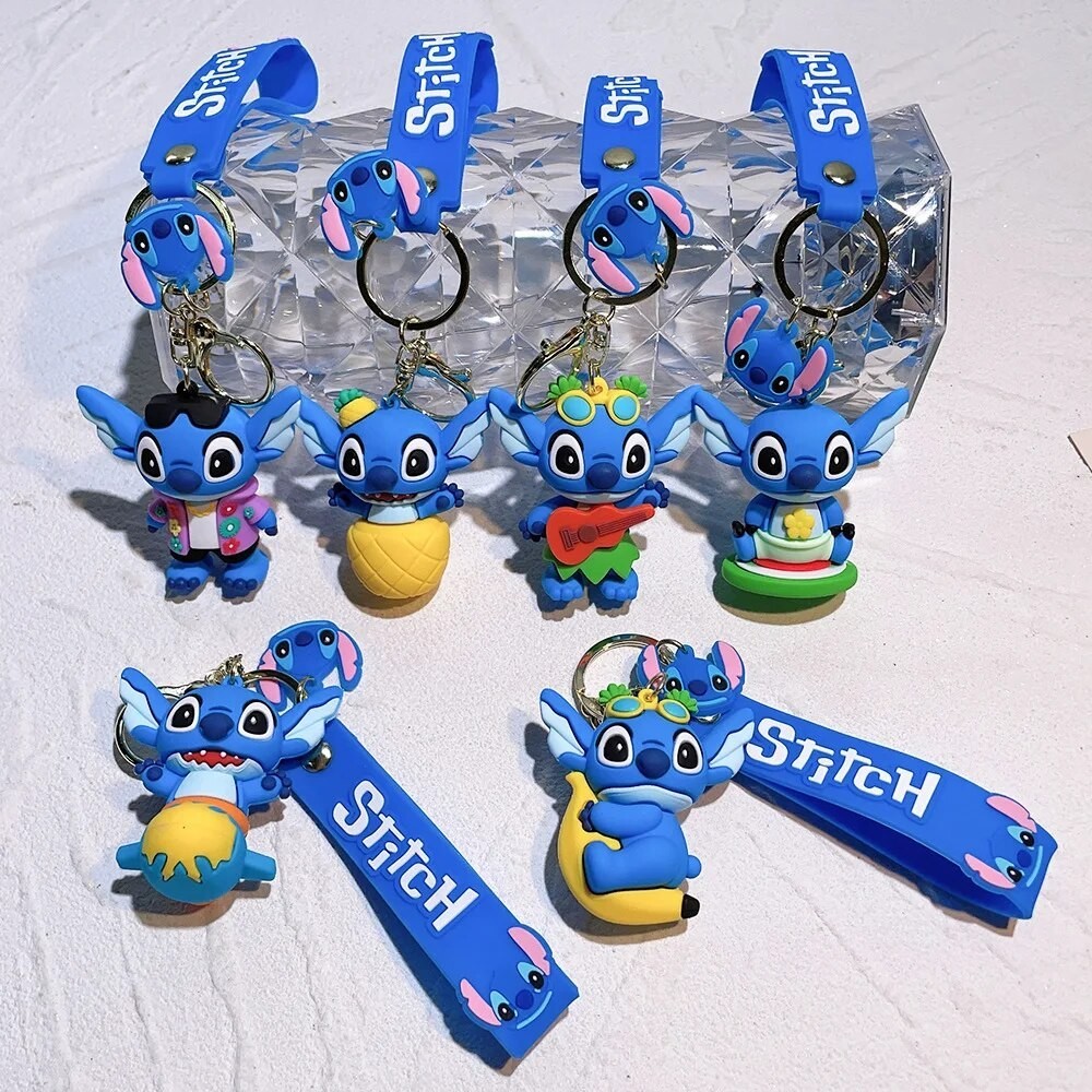 Cartoon Kawaii Disney Stitch Keychains Car Key Handbag Pendant ...