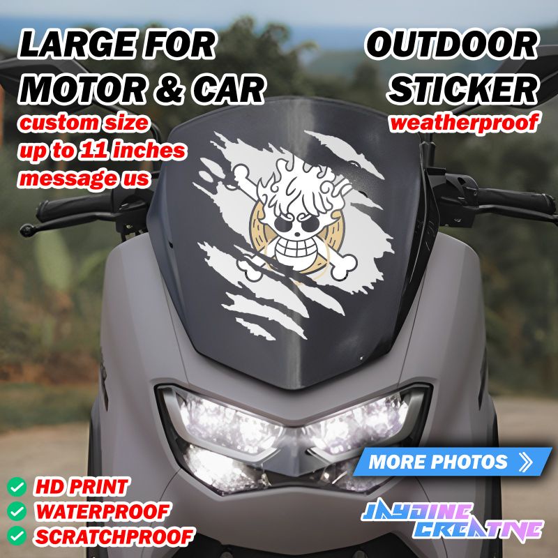 One Piece Scratch Design Sticker Indoor Outdoor Vinyl Sticker ...