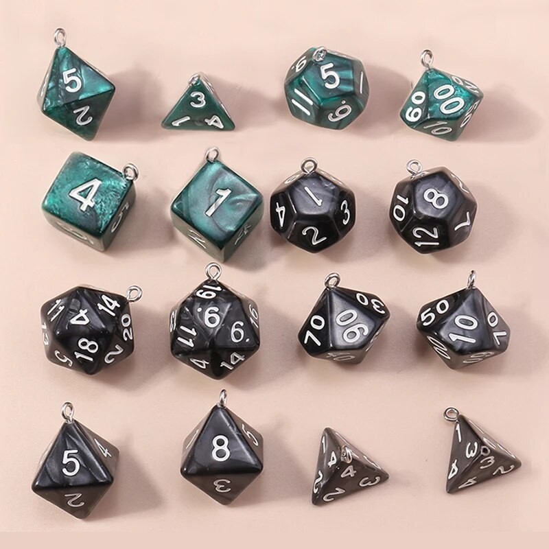 5pcs Different Number Acrylic Dice Game Props Educational Toys Multi ...