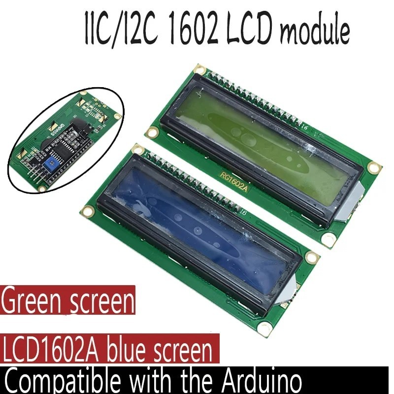 LCD1602+I2C LCD 1602 module Blue Green screen PCF8574 IIC I2C LCD1602 Adapter plate for arduino ...