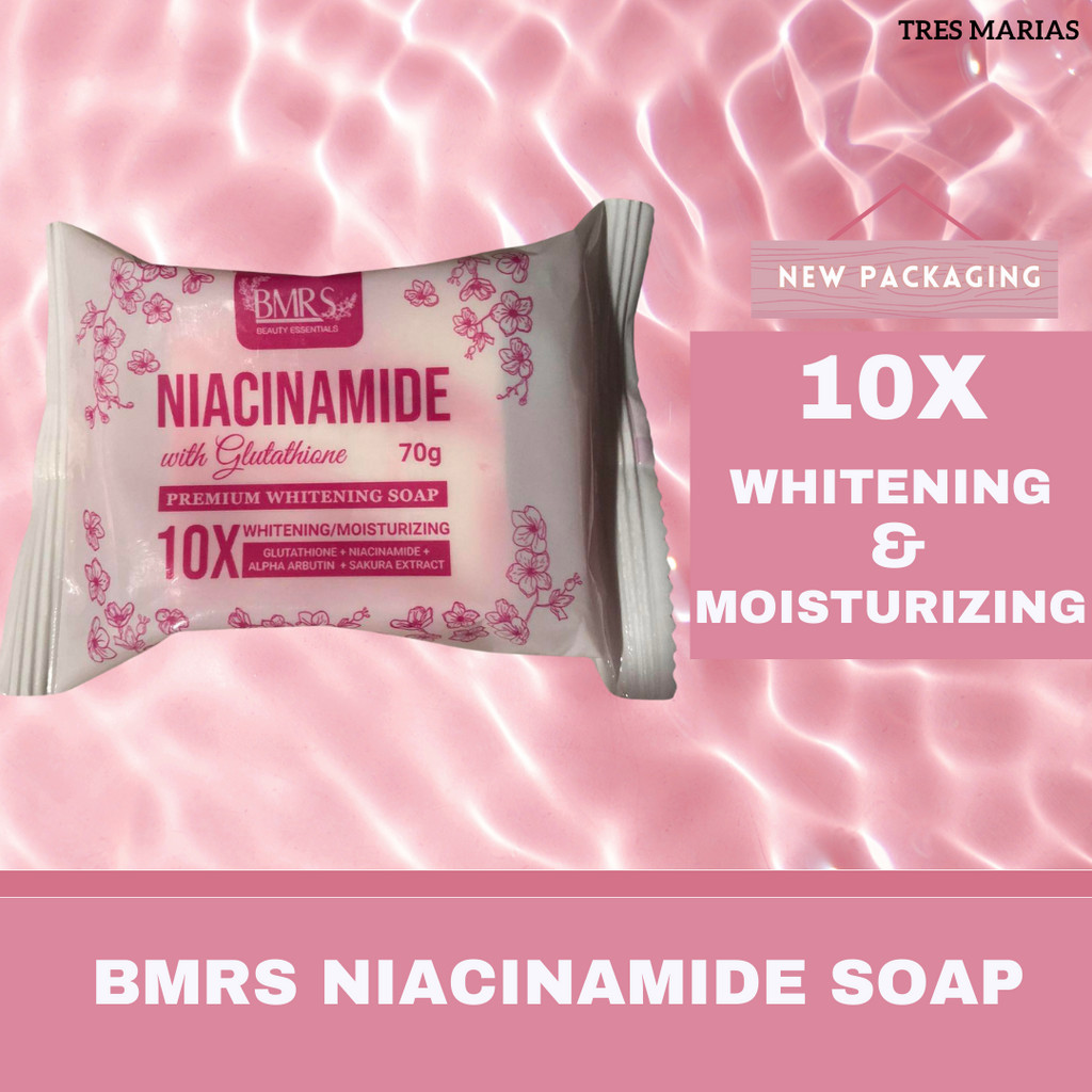 Bmrs Niacinamide With Glutathione Soap Premuim Whitening Soap 10x