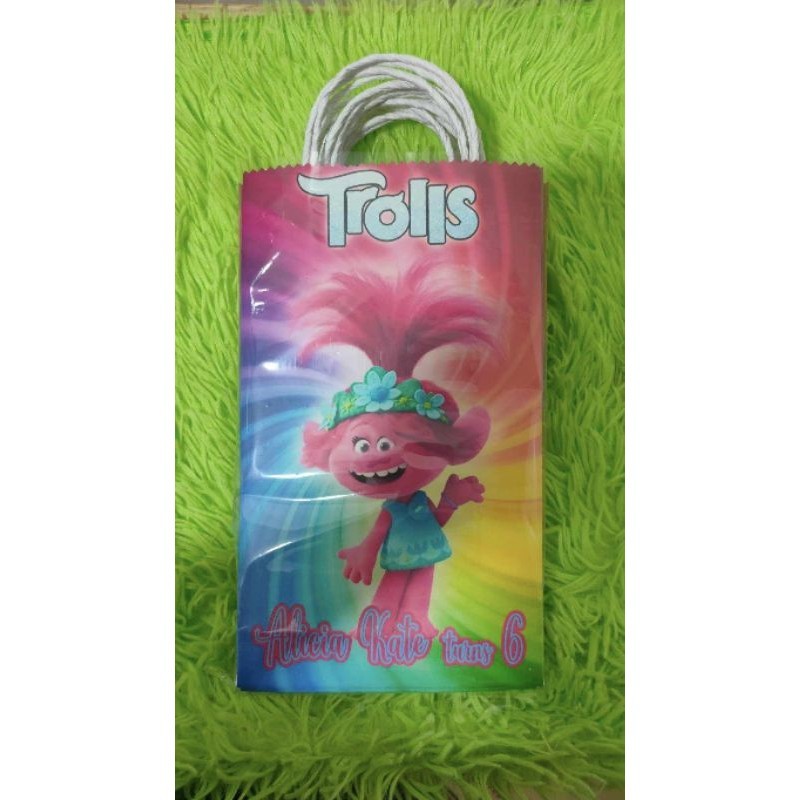 Trolls Customize Loot Bag/Paper Bag sold per 10 pcs | Shopee Philippines