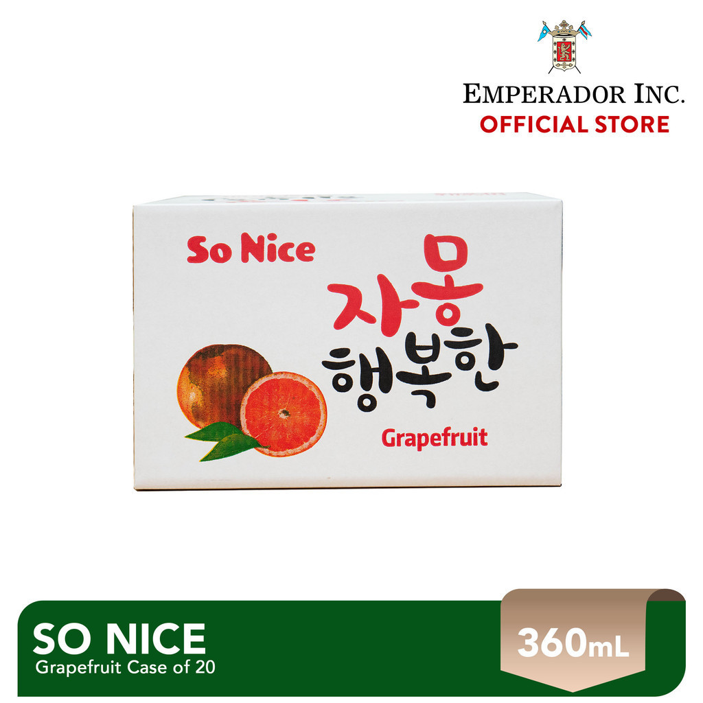 So Nice Grapefruit Soju 360ml Case of 20 | Shopee Philippines