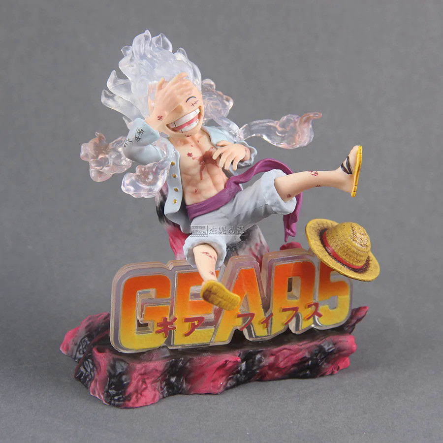 FEPR 10cm One Piece Luffy Mini G5 Gear 5 Action Figure Sun God Luffy ...
