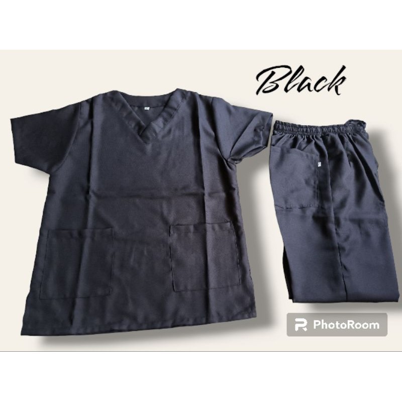 Scrub Suit V-Neck Plain( PITCH TWILL) | Shopee Philippines