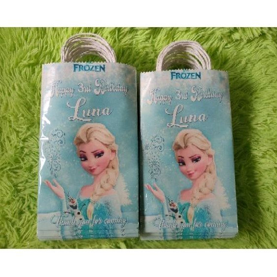 Frozen Elsa D2 FREE Customize name lootbag sold per 10pcs | Shopee ...
