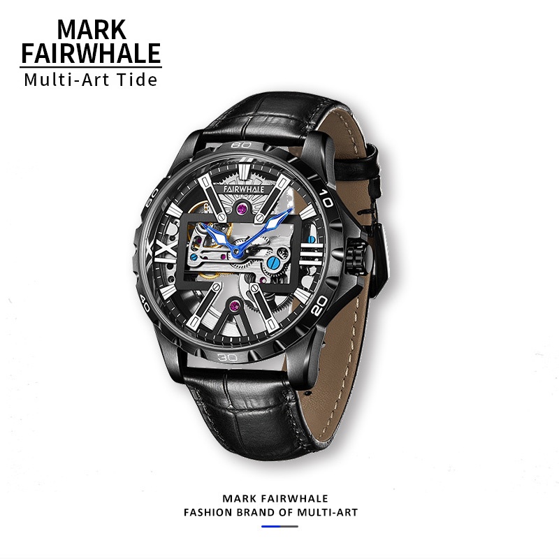 2024 Leather Watch Fairwhale Men's Men Tourbillon Sports Mechanical ...
