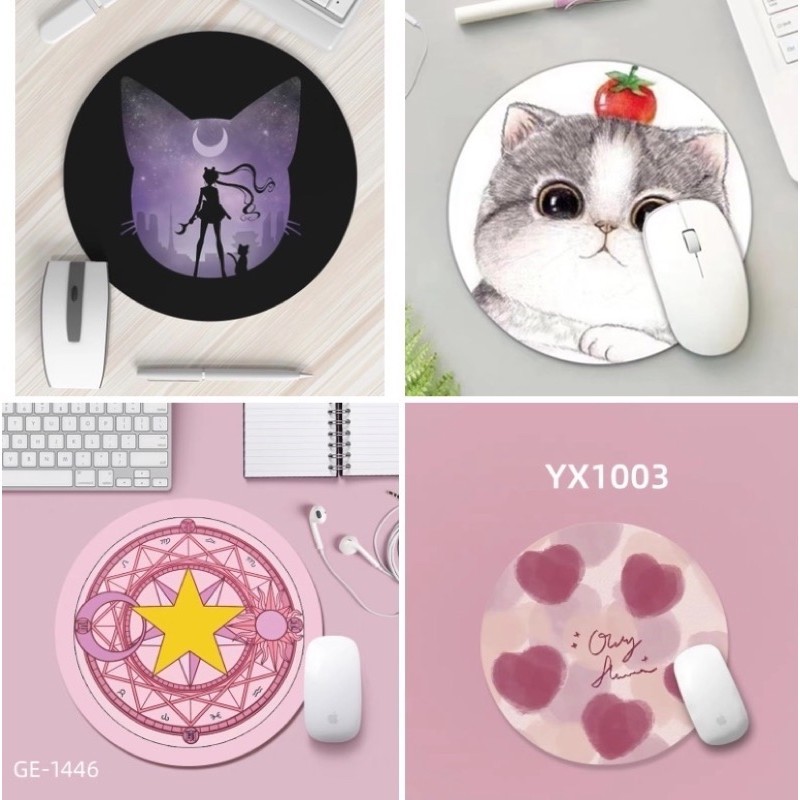 【XMT】D052 COD 14 Styles Cartoon Art Design Mouse Pad Round Office Mice ...