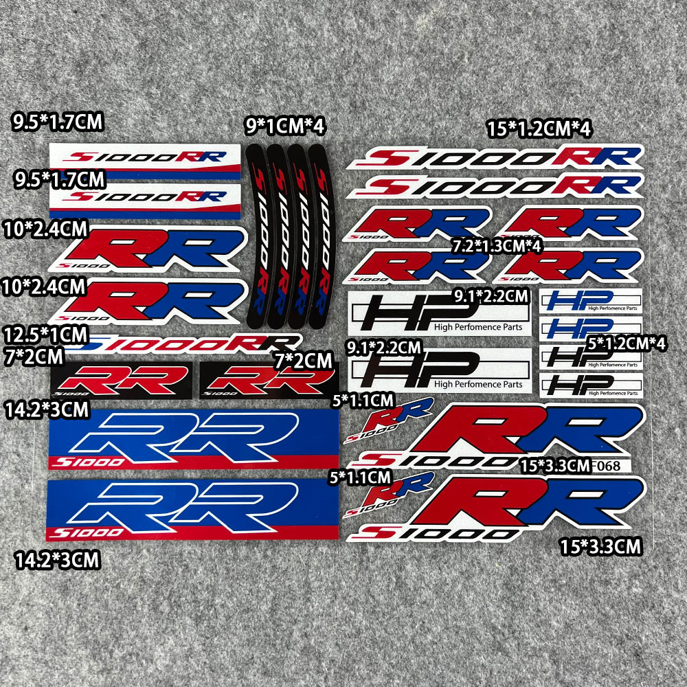 For BMW S1000RR HP Motorcycle Stickers Racing Motocross Wheel Tank Tail ...