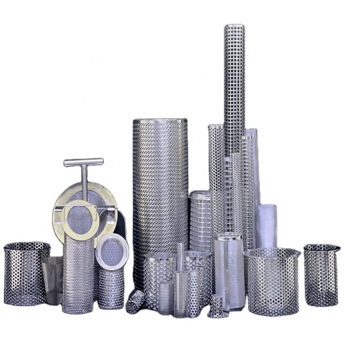 Stainless Steel Mesh Screen Filter Perforated Pipe/Tube For Automotive ...