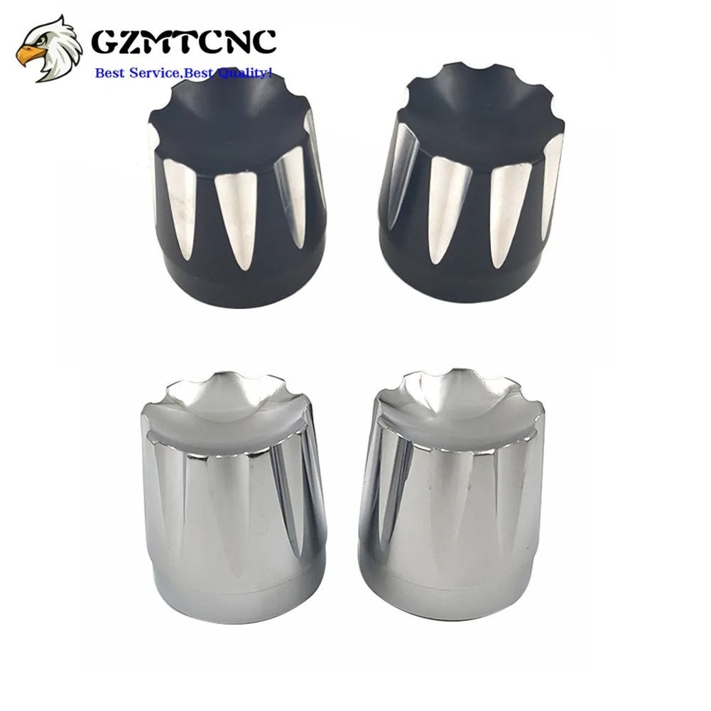 Front Axle Nut Covers Cap for Harley Electra CVO Road Glide Softail Fat ...