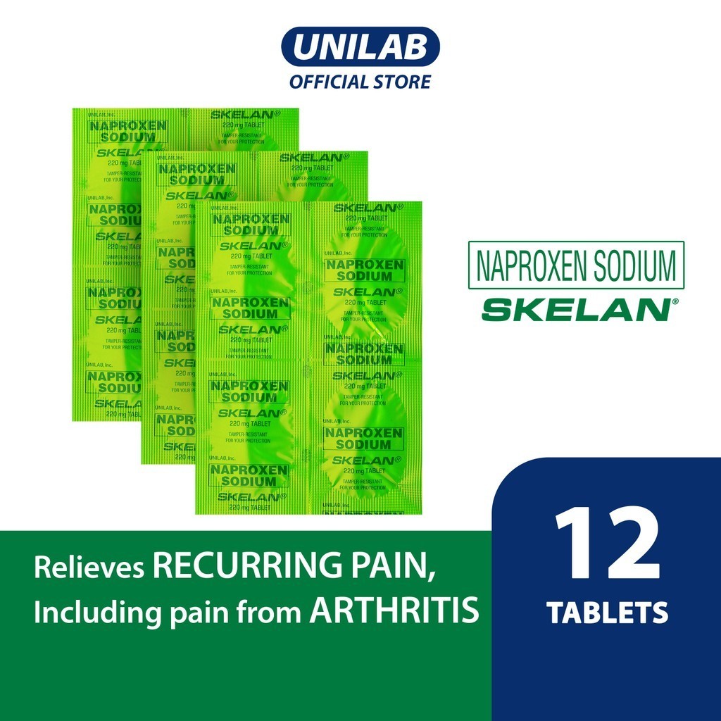 Unilab Skelan 220 mg 12 Tablets - Fast and Long-Lasting Relief From ...
