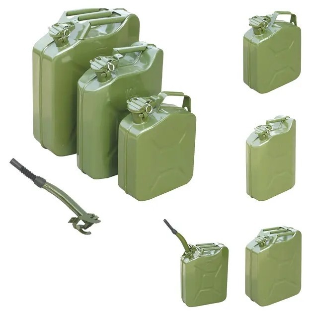 Metal Green Jerry Can Fuel Gas Steel Tank 5Ltr 10Ltr 20Ltr | Shopee ...