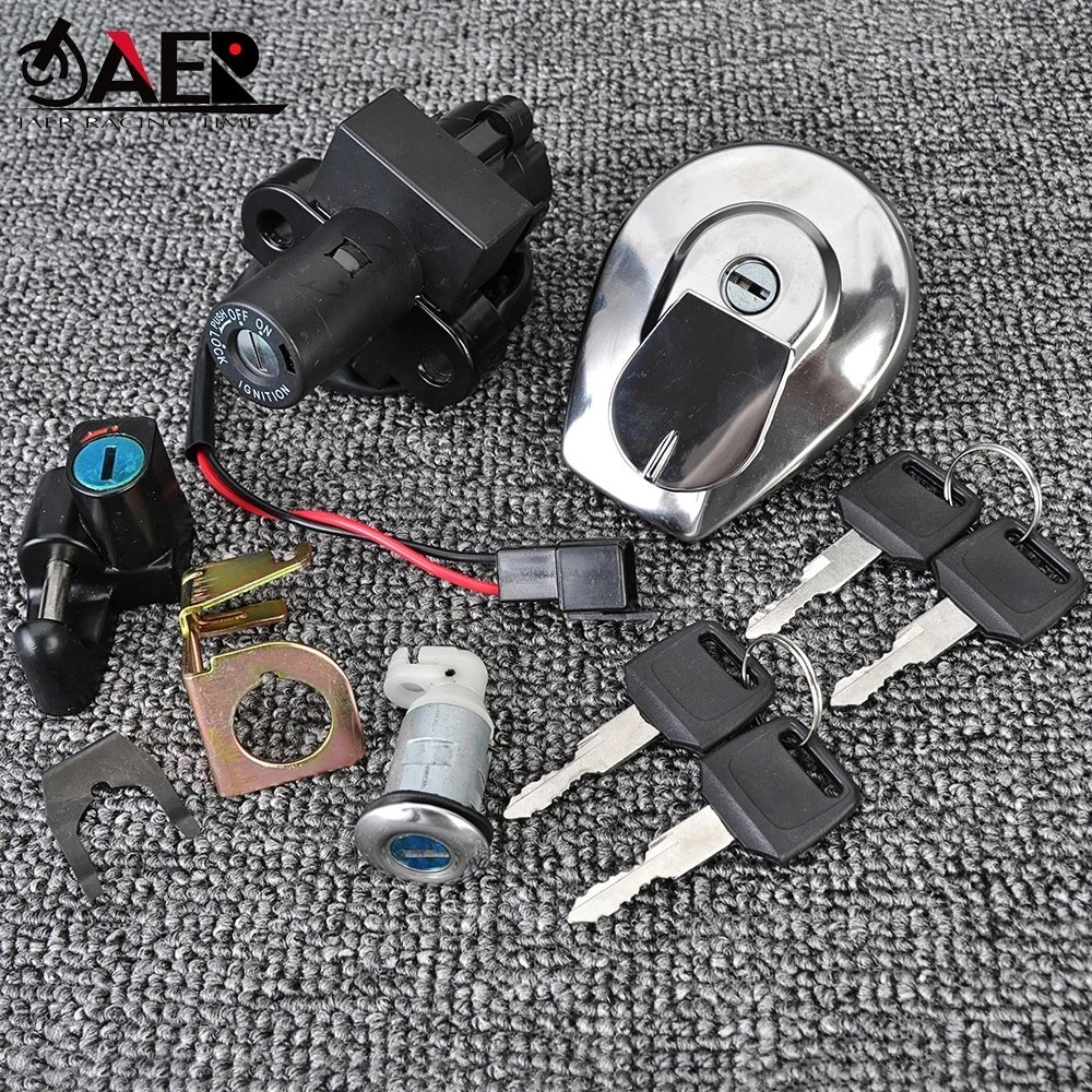 Motorcycle Ignition Switch Kit Assembly Fuel Gas Cap Tank Cover with ...