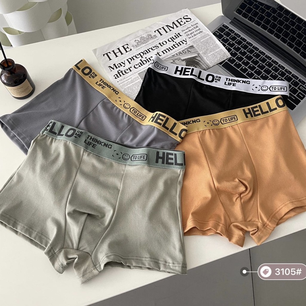 Men's Boxer Fine Fit Comfortable Cotton Boxer High Elastic Underwear ...