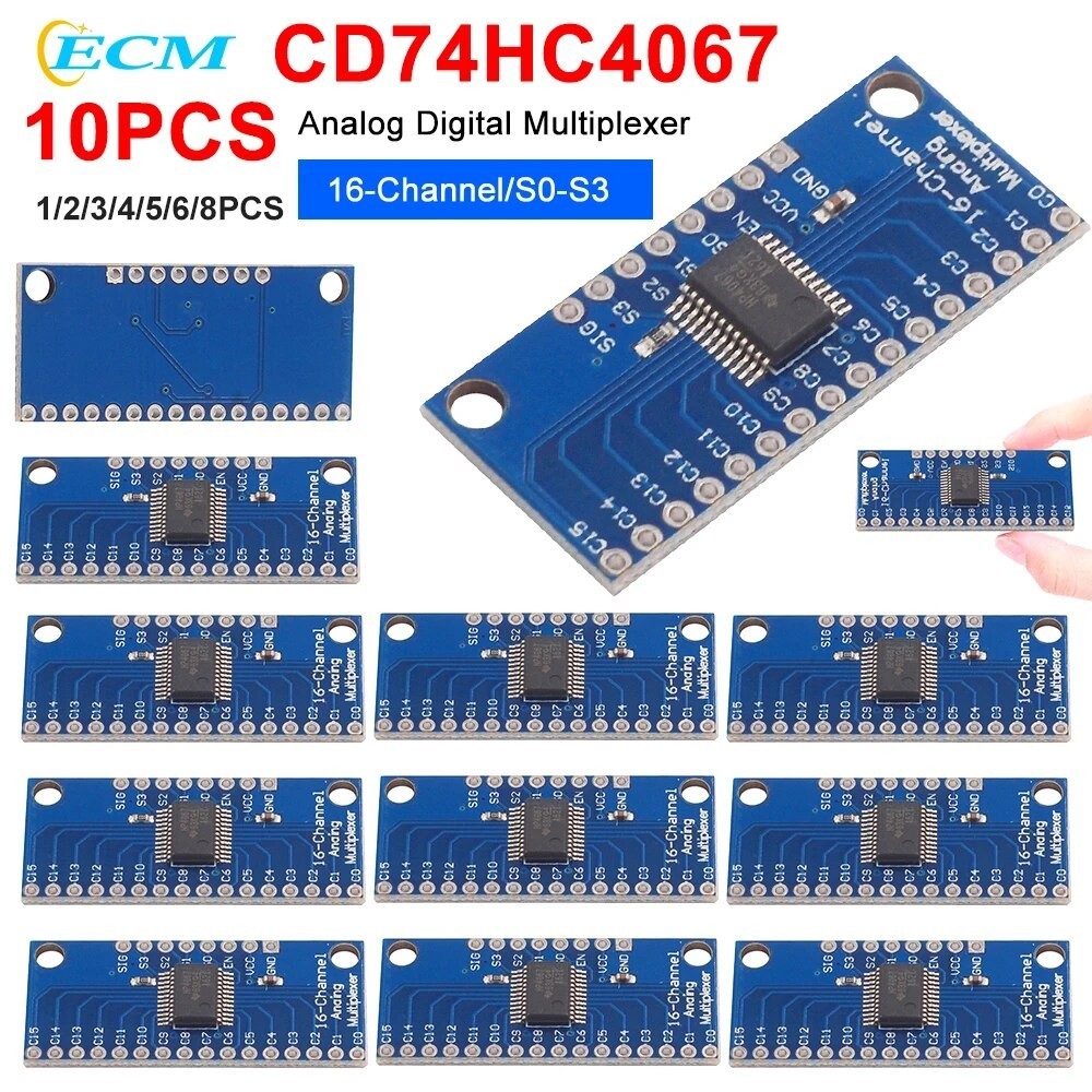 1-10pc CD74HC4067 Analog Digital Multiplexer Board 16-Channel Digital ...
