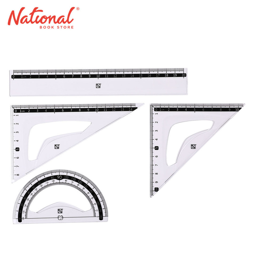 Best Buy Math Set 20cm Ruler + 10cm Protractor + 17 cm Triangle 2's ...