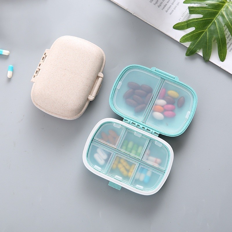 8 Divider Clamshell Design Medicine Tablet Pill Storage Organizer Heavy ...
