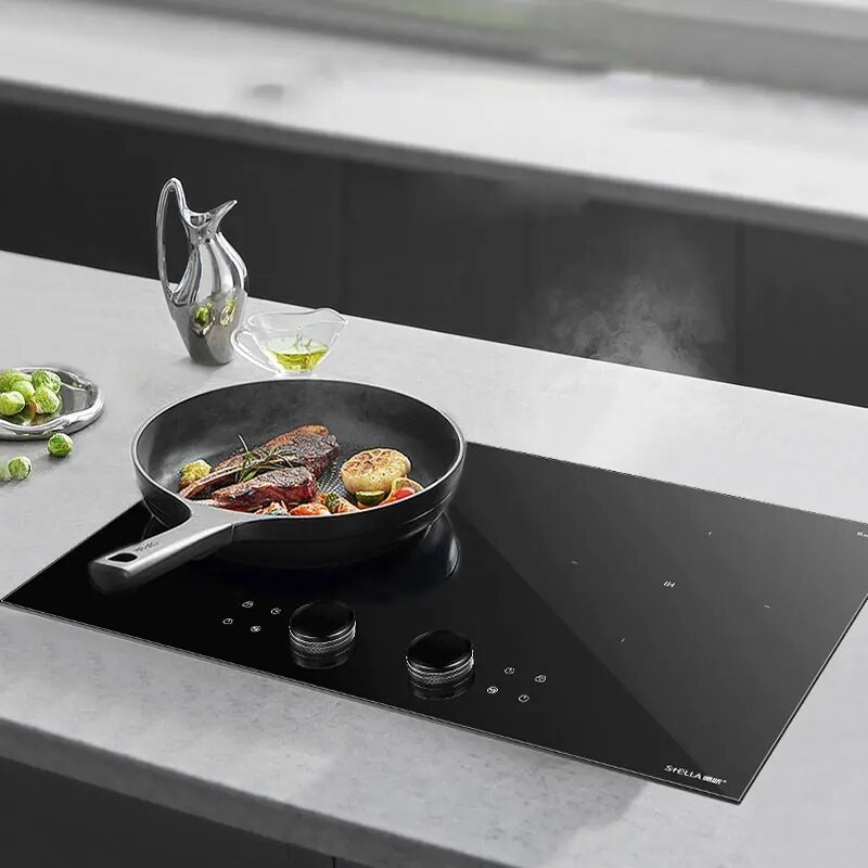 Built-in Induction Cooker Home 3500W Dual Cooker Built-in Ceramic Hobs ...