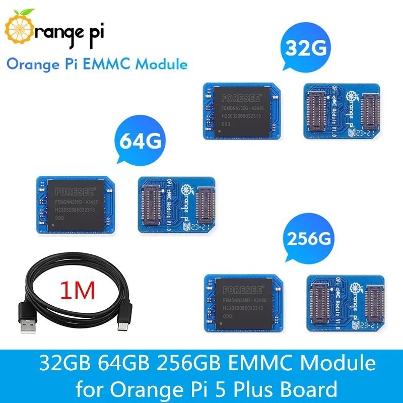 Orange Pi 32GB 64GB 256GB EMMC Module for Orange Pi 5 Plus Board with ...