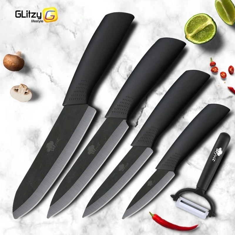 Ceramic Knife Kitchen Knives Set 3 4 5 6inch Chef Knife Utility Slicing ...