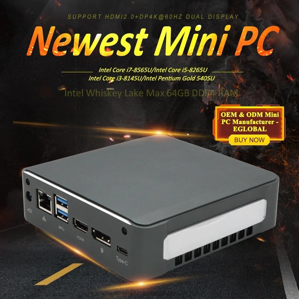 8th Gen Intel Core i7 8565U Mini PC Quad Core 4.0GHz 8MB Cache NUC ...
