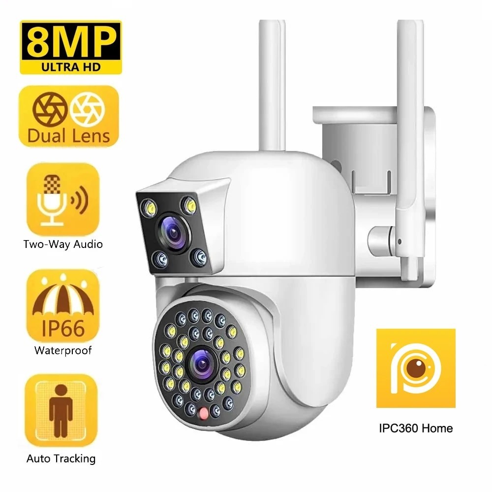 IPC360 HOME 4K 8MP Dual Lens WIFI Camera 2K 4MP Dual Screen PTZ Camera ...