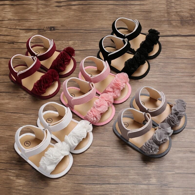 0-18M Newborn Infant Baby Girl Princess Floral Sandals Sneakers Summer ...